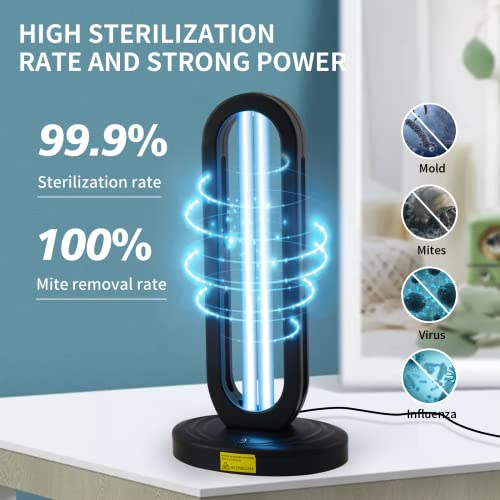 UV Light Sanitizer, Ultraviolet Light Sanitizer for Room，Air Freshener UV Lamp with Remote Control and Radar Monitor Sensor: Sterilize and Disinfect Every Room of Your Home for 15/30/60 Minutes