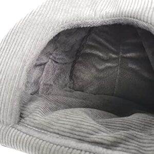 WOWOWMEOW Guinea Pig Tent Bed Cozy Cave Hideout Small Animal House for Rat Chinchilla Ferret Hedgehog (Dark Grey)