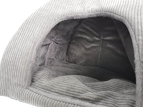 WOWOWMEOW Guinea Pig Tent Bed Cozy Cave Hideout Small Animal House for Rat Chinchilla Ferret Hedgehog (Dark Grey)