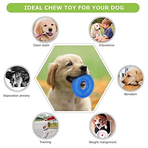 ENZZROA Dog Chew Toys for Puppy Teething, 3Pack 2-8 Months Puppies Teething Toys Soft & Durable Puppy Toys for Cleaning Teeth and Protects Oral Health Both Small Dogs & Medium Dog Suitable