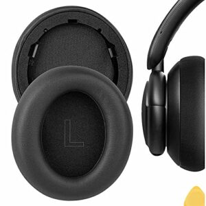 geekria quickfit protein leather replacement ear pads for anker soundcore life q30 soundcore by anker life q35 headphones earpads, headset ear cushion repair parts (black)