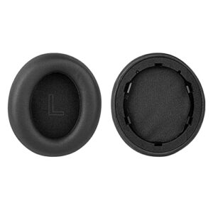 Geekria QuickFit Protein Leather Replacement Ear Pads for Anker Soundcore Life Q30 Soundcore by Anker Life Q35 Headphones Earpads, Headset Ear Cushion Repair Parts (Black)