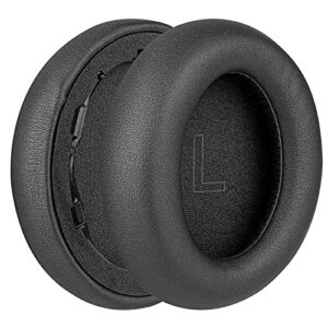 Geekria QuickFit Protein Leather Replacement Ear Pads for Anker Soundcore Life Q30 Soundcore by Anker Life Q35 Headphones Earpads, Headset Ear Cushion Repair Parts (Black)