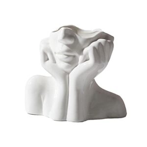 female form face vase art vase for home office décor feminist decor modern body flower vase female body ceramic vase modern minimalism nordic style