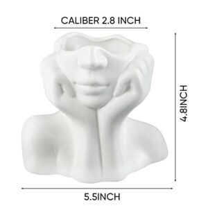 Female Form Face Vase Art Vase for Home Office Décor Feminist Decor Modern Body Flower Vase Female Body Ceramic Vase Modern Minimalism Nordic Style