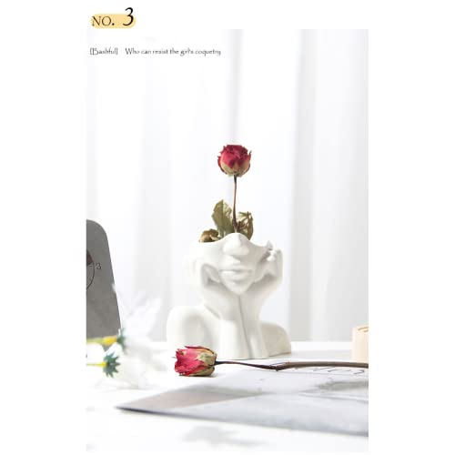 Female Form Face Vase Art Vase for Home Office Décor Feminist Decor Modern Body Flower Vase Female Body Ceramic Vase Modern Minimalism Nordic Style