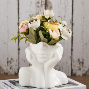 Female Form Face Vase Art Vase for Home Office Décor Feminist Decor Modern Body Flower Vase Female Body Ceramic Vase Modern Minimalism Nordic Style