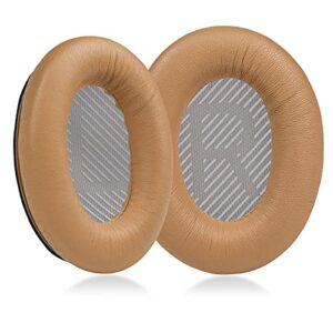 molgria lambskin ear pads cushion, replacement sheepskin earpads for bose quiet comfort qc 35 ii qc35 qc35ii qc15 qc25 qc2 ae2 soundlink soundtrue headphones(tan