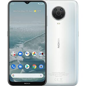 nokia g20 ta-1365 dual 128gb 4gb ram factory unlocked (gsm only | no cdma - not compatible with verizon/sprint) international version – glacier silver