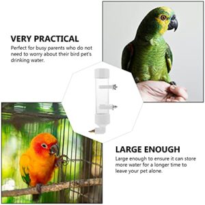 Balacoo Bird Drinker Waterer Parrot Automatic Drinking Device Water Feeder for Parakeet Cockatiel Conure Lovebird African Grey Macaw Clear