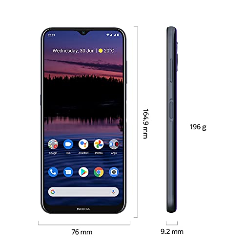 Nokia G20 TA-1365 Dual 128GB 4GB RAM Factory Unlocked (GSM Only | No CDMA - not Compatible with Verizon/Sprint) International Version – Night Dark Blue