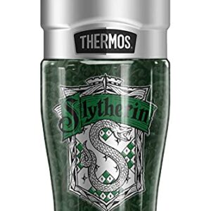 THERMOS Harry Potter Slytherin House Crest STAINLESS KING Stainless Steel Travel Tumbler, Vacuum insulated & Double Wall, 16oz