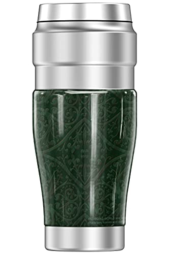 THERMOS Harry Potter Slytherin House Crest STAINLESS KING Stainless Steel Travel Tumbler, Vacuum insulated & Double Wall, 16oz