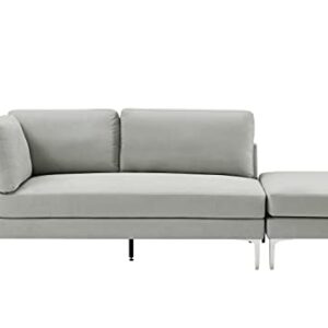 Suede Leisure Sofa with Left Armrest