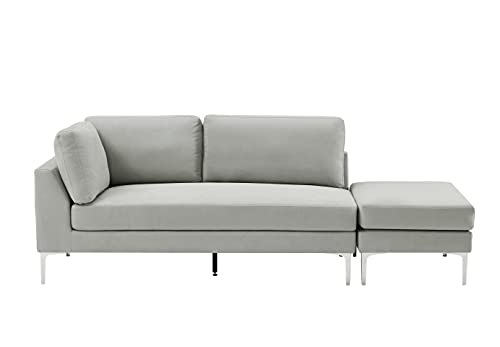 Suede Leisure Sofa with Left Armrest