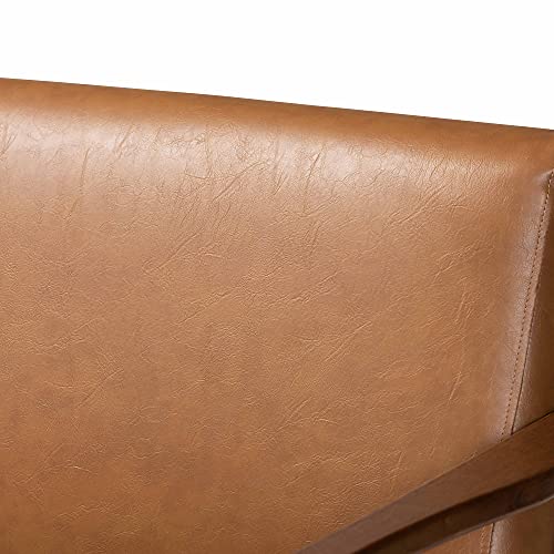 Baxton Studio Bianca Sofas, Tan/Walnut Brown