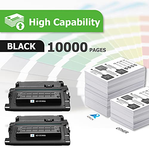 Aztech Compatible Toner Cartridge Replacement for HP 90A CE390A Toner Enterprise 600 M602 M601 M4555 M602dn M602n M602x M603dn M603n M4555f M4555h Printer (Black, 2-Pack)