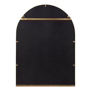 Kate and Laurel Estero Modern Arched Mirror with Shelf, 20 x 28, Gold, Transitional Arch Mirror for Wall