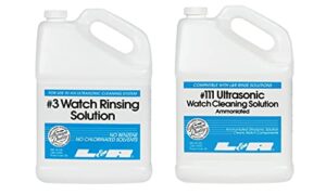 l and r #111 ultrasonic waterless watch cleaning and #3 watch rinsing solution