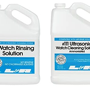 L And R #111 Ultrasonic Waterless Watch Cleaning and #3 Watch Rinsing Solution