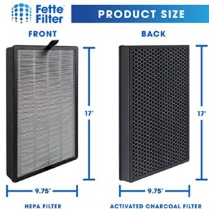 Fette Filter - PM1539 True HEPA H13 Replacement Air Purifier Filter Set Compatible with Inofia Air Purifier System Compare to Part # PM1539. Pack of 2