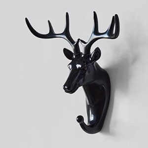 kopiqin crafts home wall decoration elegant single deer head wall hook cartoon hook jewelry key scarf bag hanger robes coat rack for living room bedroom