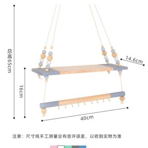 NC Crafts Ins Nordic Nordic Single-Layer Upper Board and Lower Stick Rack for Clothes Hanging Gray