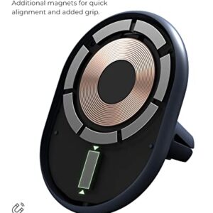 iOttie Velox Magnetic Wireless Charging Air Vent Car Mount. Compatible with MagSafe iPhones, including iPhone 12/13, iPhone 14, iPhone 12/13/14 Pro/Pro Max, 12/13 mini/14 Plus (Power Supply Included)