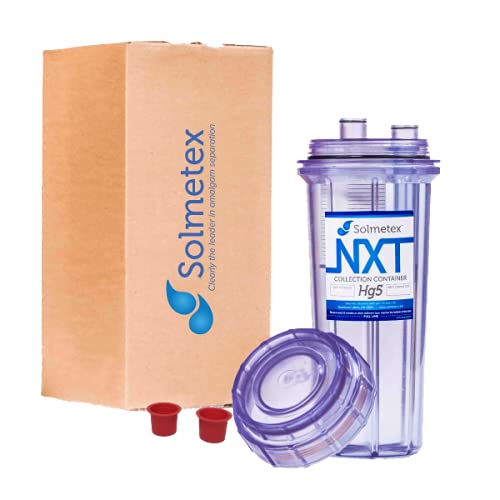 Solmetex NXT Hg5 Collection Container with Recycle Kit (NXT-Hg5-002CR) for Solmetex Amalgam Separator Maintenance Free for Dental Office