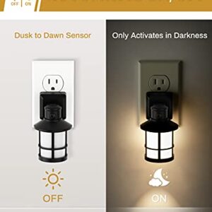 Night Lights Plug Into Wall, DORESshop 2 Pack Night Light, Soft White 3000K Led Night Light with Dusk-to-Dawn Sensor, Dimmable Night Light for Bathroom Hallway Bedroom Kids Room Stairway