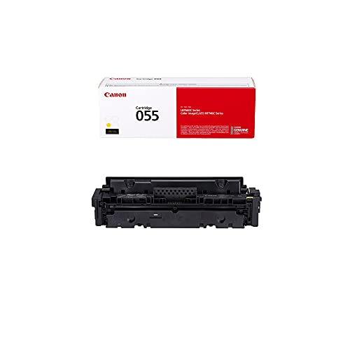 Canon 055 Toner Cartridge Black Yield 7600 Pages and Cyan, Magenta, Yellow Yield 2100 Pages -4 Pack in Retail Packaging