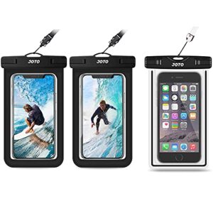 joto 2 pack universal waterproof pouch bundle with oto universal waterproof case, cellphone dry bag