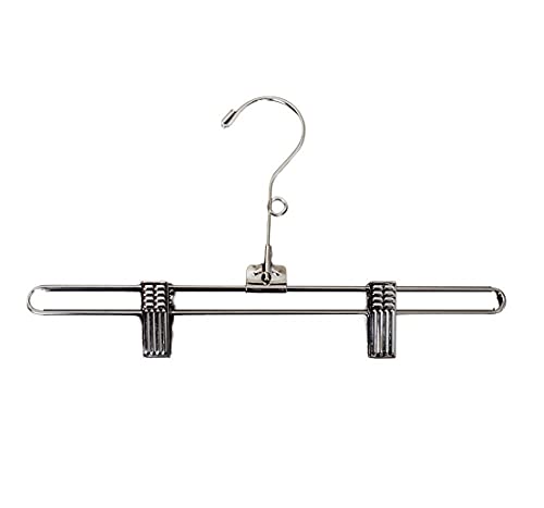 NAHANCO 12" Metal Skirt/Pant Hanger with Loop Hook, High Polished Chrome - 100/CTN.