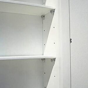 White Mission Recessed Medicine Cabinet/Black Hardware