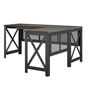 ameriwood home hudson l desk with lift top, walnut