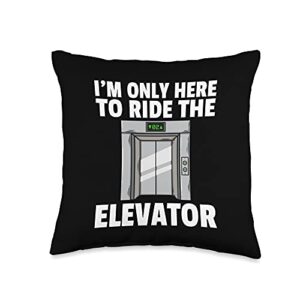 elevator buttons lover elevator buttons mechanic technician throw pillow, 16x16, multicolor