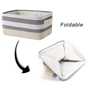 SOUJOY 4 Pack Storage Baskets for Closet, Foldable Fabric Storage Bin with Handles, 15.9" L x 12" W x 8.3" H Shelf Organizer Box for Nursery Toy, Home, Office