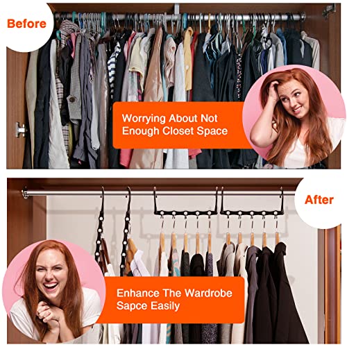 Ulimart Space Saving Hangers for Clothes -10 Pcs- Closet Hangers Space Saver,Plastic Hanger Organizer Small Closet Organizers and Storage,College Dorm Room Essentials