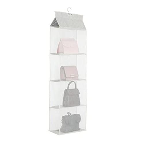 MSR Imports Pull Down Hanging Closet Caddy - Storage Space Organization System Gray