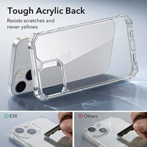 ESR for iPhone 14 Case/iPhone 13 Case Clear, Military-Grade Protection, Shockproof Air-Guard Corners, Yellowing-Resistant Acrylic Back, Phone Case for iPhone 14/iPhone 13, Air Armor Case, Clear