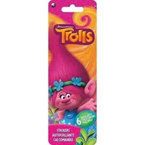 Trolls World Tour School Backpack Set For Girls ~ 5 Pc Bundle With 16" Poppy Trolls School Bag, Lunch Box, Stickers, and More | Trolls Accessories Travel Bag