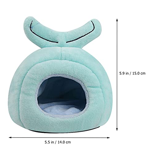 balacoo Guinea Pig Bed Hedgehog Hamster Hideout Warm House Whale Shape Small Animals Habitat Supplies for Chinchilla Hamster