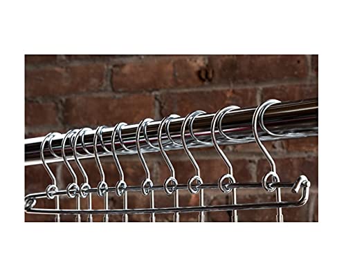 NAHANCO 18" Metal Shirt/Dress Hanger with Loop Hook, High Polished Chrome - 100/CTN.