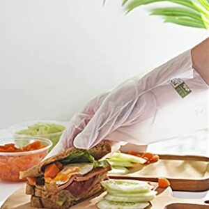 TYPLASTICS Compostable Food Prep Gloves, Large, Pack of 100, ASTM D6400, US BPI and Europe OK Compost HOME Certified