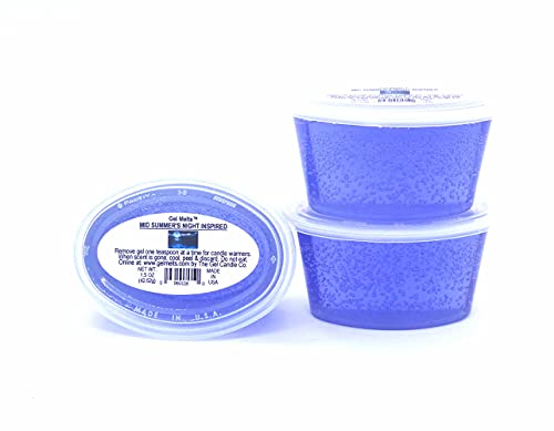 3 Pack of MID SUMMER'S NIGHT INSPIRED aroma Long Lasting Gel Melts™ gel wax for Warmers and Burners PEEL, MELT, ENJOY