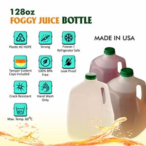 Empty Plastic Gallon Juice Bottles with Tamper Evident Caps 128 OZ - Smoothie Bottles - Ideal for Juices, Milk, Smoothies, Picnic's and even Meal Prep by EcoQuality Juice Containers (5)