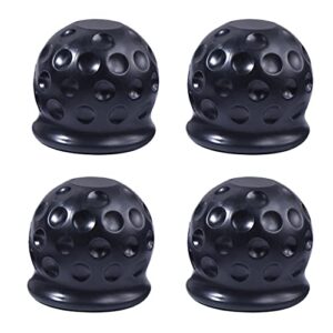 winomo 4pcs trailer ball cover, rubber trailer hitch ball cover, towball protect cap replacement accessories for daily use shop store