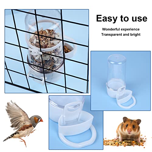 2 Packs Automatic Pet Feeder and Waterer, Self Dispensing Automatic Hamster Feeder, Cat Food and Water Dispenser Set,Small Animal Dog Cat Pet Food Bowl,16x14cm