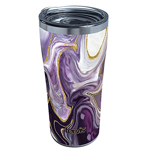 Tervis Marble Alexandrite Triple Walled Insulated Tumbler Travel Cup Keeps Drinks Cold & Hot, 20oz Legacy, Stainless Steel