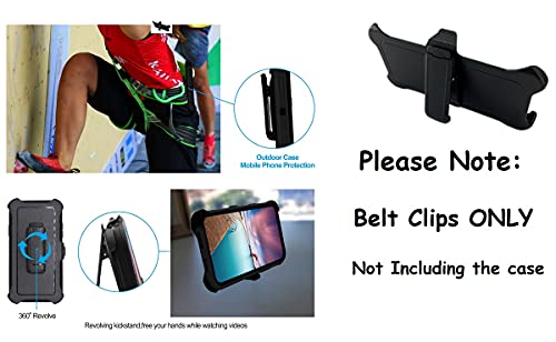 2 Pack Holster Belt Clip Replacement Compatible with OtterBox Defender Series Case for Apple iPhone 11 (6.1") ONLY (Belt Clip Only, Not Including The Case)